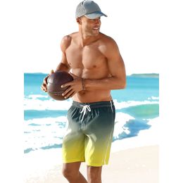 Buffalo Herren Badeshorts grau-gelb, Gr&ouml;&szlig;e M (50)