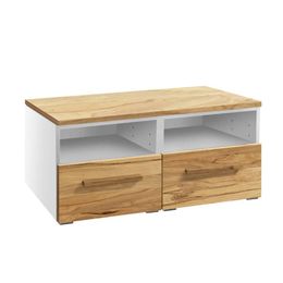 Pharao24.de Kommode Lowboard mit zwei Schubladen und zwei offenen F&auml;chern