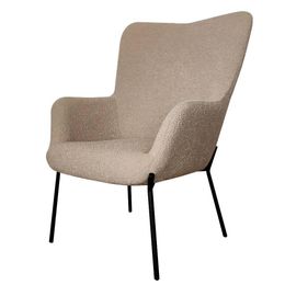 Pharao24.de Sessel Wohnzimmersessel in Cappuccino im Skandi Design