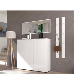 Pharao24.de Garderobe Dieleneinrichtung in modernem Design melaminbeschichtet (vierteilig)
