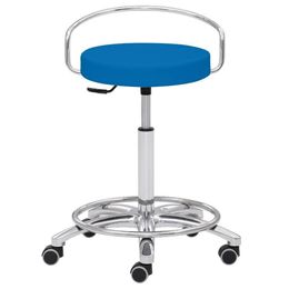 Pharao24.de Arbeitsdrehhocker Rollhocker in Blau Made in Germany