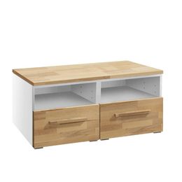 Pharao24.de Lowboard TV Kommode 90 cm breit mit zwei Schubladen