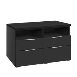 Pharao24.de TV Lowboard Phonoschrank in Anthrazit mit vier Schubladen