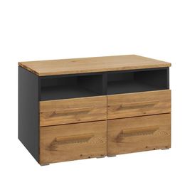 Pharao24.de TV Board Kommode in Wildeichefarben und Anthrazit