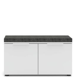 Pharao24.de Garderobenbank Aufbewahrungsbank in Wei&szlig; 90 cm breit