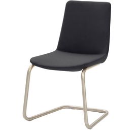 Pharao24.de Swingstuhl Polsterstuhl in Anthrazit mit Gestell aus Metall