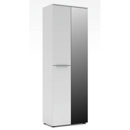 Pharao24.de Dielenschrank Jackenschrank mit Spiegelt&uuml;r in modernem Design