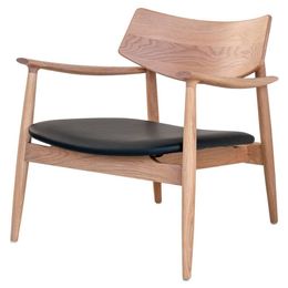 Pharao24.de Sessel Wohnzimmer Sessel in Schwarz und Eichefarben