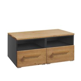 Pharao24.de TV Board Kommode in Wildeichefarben und Anthrazit