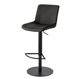 Pharao24.de Barstuhl h&ouml;henverstellbar Designbarhocker mit Tellerfu&szlig; und R&uuml;ckenlehne