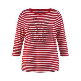 SAMOON - Rundhals-Shirt, rot, Gr. 46 / L