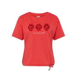 Rabe - Rundhals-Shirt, rot, Gr. 38 / S - Baumwolle