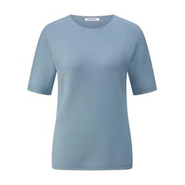 Peter Hahn - Rundhals-Pullover, blau, Gr. 42 / M - Baumwolle