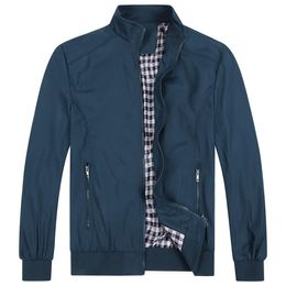 Allthemen Heren Bomberjack met opstaande kraag, overgangsjack voor de herfst, casual sportjack donkerblauw