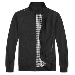 Allthemen Herren Bomberjacke mit Stehkragen, &uml;&sup1;bergangsjacke f&uml;&sup1;r den Herbst, l?ssige Sportjacke Schwarz