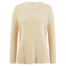 Peter Hahn - Rundhals-Pullover, weiss, Gr. 40 / M - Baumwolle