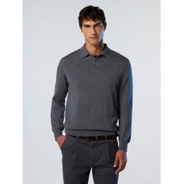 North Sails Pullover Poloshirt aus Merinowolle