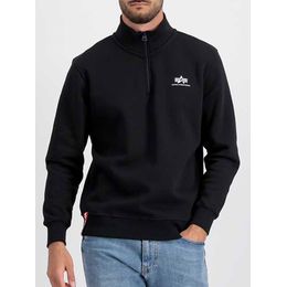 Alpha Industries Halbe Zip Sweatshirt SL Schwarz