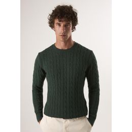 Pullover Pullover Mit Rundhalsausschnitt Aus Kabelstrick