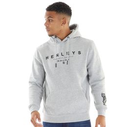 Henleys - "Henycore" Kapuzenpullover f&uuml;r Herren (Grau meliert)
