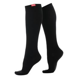 VIM&VIGR - Abgestufte Kompressionssocken 15-20 mmhg f&uuml;r M&auml;nner & Frauen | Baumwollsocken f&uuml;r Schwangerschaft, TVT & geschwollene Beine - Schwarz