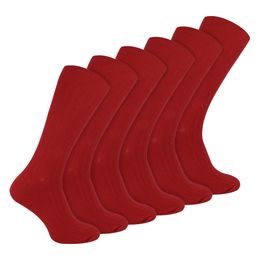 Herren Einfarbige Baumwollreiche Rippensocken