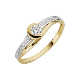 OROLINO Ring 333/- Gelbgold glanz synth. Zirkonia