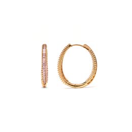 Luxenter Ohrringe aus Zirkonia in Amethystoptik mit 18 Karat Gelbgold-Finish &ndash; Thaljo