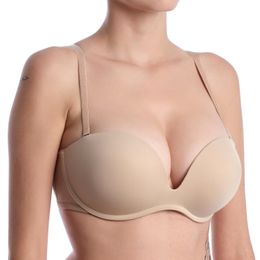 FREEPLUS Damen Push-Up-BH ohne B&uuml;gel
