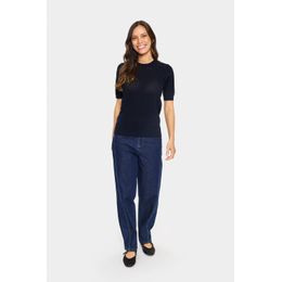 Saint Tropez Strickpullover MilaSZ Gerade Passform dark blue