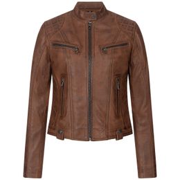 Rock Creek Lederjacke Hellbraun