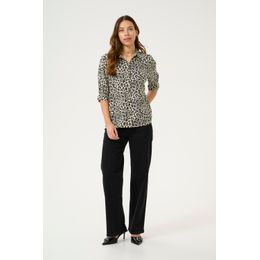 Kaffe Kurzarm-Bluse Regular fit Multi Color Leo Print leopard