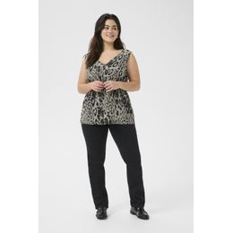 Kaffe &Auml;rmellose Bluse Regular fit Moonstruck / Black Animal animal