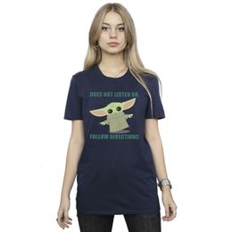 Star Wars - "The Mandalorian Does Not Listen" T-Shirt f&uuml;r Damen (Marineblau)