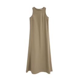 &Auml;rmelloses Cotolino-Kleid khaki mit Polo Club Logo