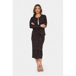 Saint Tropez Strickjacke Gerade Passform leopard