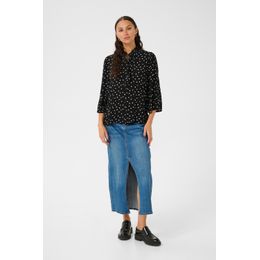 Kaffe Langarm - Hemd Loose fit Black/White dot black white