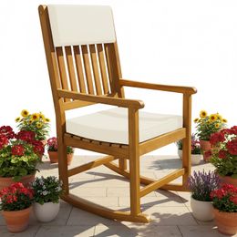 Casaria Schaukelstuhl Akazienholz 107x54x77cm