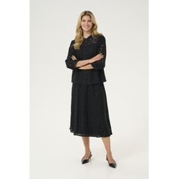 Cream Kurzarm-Bluse Regular fit Pitch Blac