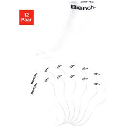 Bench Damen Sportsocken 12x wei&szlig;, Gr&ouml;&szlig;e 47/48
