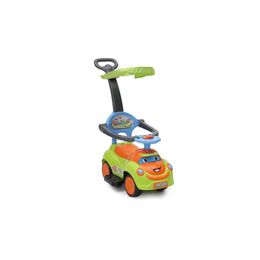 Moni Rutschauto SMILE 3 in 1, Schubstange, Sonnendach, Fu&szlig;st&uuml;tzen, Sicherheitsb&uuml;gel gr&uuml;n