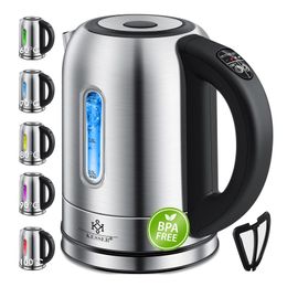 Kesser&reg; 1,7 Liter Edelstahl Wasserkocher 2200W Temperaturwahl Warmhaltefunktion