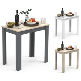 Vcm Holz Esstisch H. 76 x B. 80 x T. 50 cm K&uuml;chentisch Speisetisch Tisch Esal