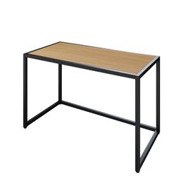 Letti Moderni Schreibtisch Adda 120x74 cm &ndash; Schwarz mit Buche Dekor