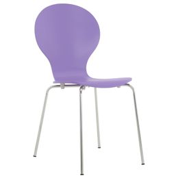 CLP Stapelstuhl Diego I Komfortabler Esszimmerstuhl I Metallgestell, Holzsitz I Ergonomisches Design I Platzsparend In Esszimmer Und K&uuml;che