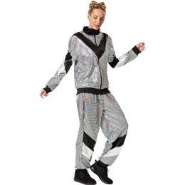 TecTake&reg; Damenkost&uuml;m Retro 80er 90er Jahre Disco Jogginganzug