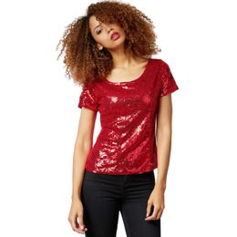 TecTake&reg; Pailletten-Kurzarm-Shirt