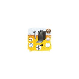 ich-zapfe Untertheken Komplett Set - Zapfanlage STREAM 50K mit Luftpumpe Bierkoffer, Bierzapfanlage, Durchlaufk&uuml;hler 2-leitig Trockenk&uuml;hler, bis zu 55 L/h - BLACK EDITION, Zapfkopf:ohne,Zapfkopf 2:NC Adapter