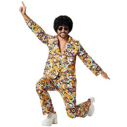 TecTake&reg; Herrenkost&uuml;m 70er Jahre Disco Retro-Kreis-Muster
