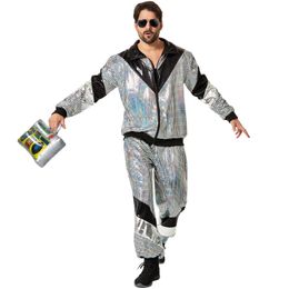 TecTake&reg; Herrenkost&uuml;m Retro 80er 90er Jahre Disco Jogginganzug